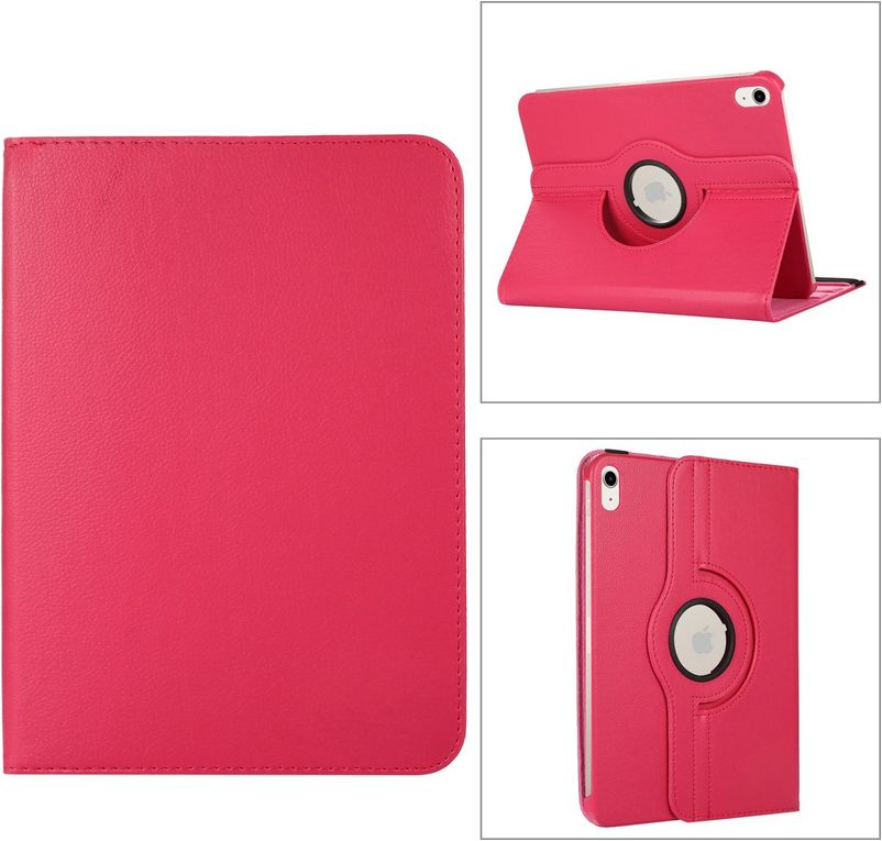 Mobigear DuoStand iPad 11 (2025) Hoes Draaibare Bookcase - Magenta 11 ...