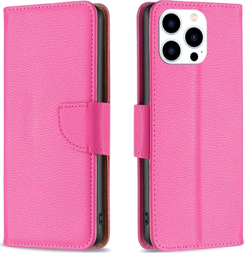 Mobigear Excellent iPhone 16 Pro Hoesje Bookcase Portemonnee - Magenta ...