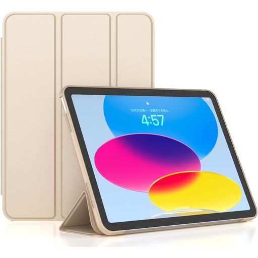 Mobigear Tri-Fold Gel iPad 11 (2025) Hoes Bookcase - Goud 11-8440118-1 - hoesjesdirect.nl