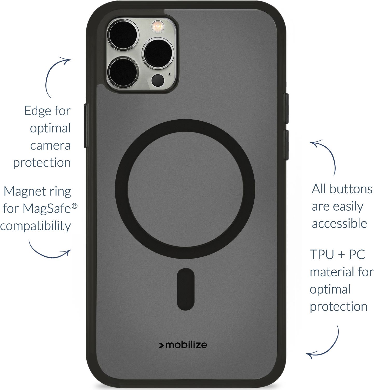 Mobilize Hybrid Samsung Galaxy A55 MagSafe Hoesje Hardcase Backcover ...