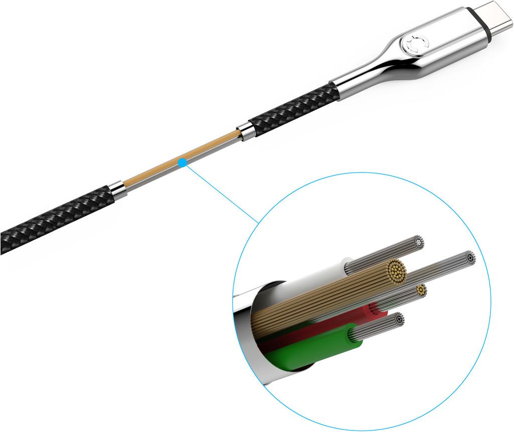 Cygnett Armoured Braided Zwart 4-107994 - hoesjesdirect.nl