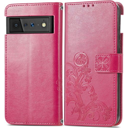 Mobigear Clover Google Pixel 6 Pro Hoesje Bookcase Portemonnee - Roze 6 ...