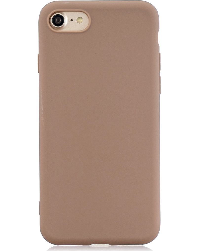 Mobigear Colors iPhone SE (2020) Hoesje Flexibel TPU Backcover - Bruin ...